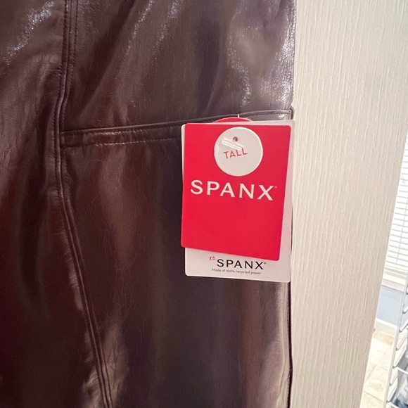SPANX | Pants & Jumpsuits | Spanx Faux Patent Leather Leggings | Poshmark